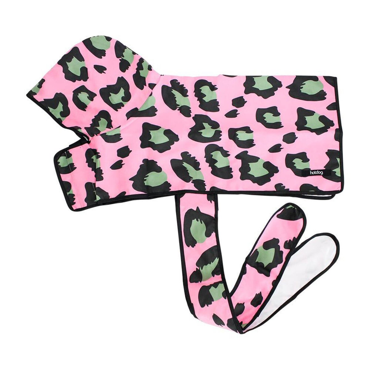 Annabel Trends Hot Dog Beach Hoodie Dog Towel Pink Ocelot Small ...