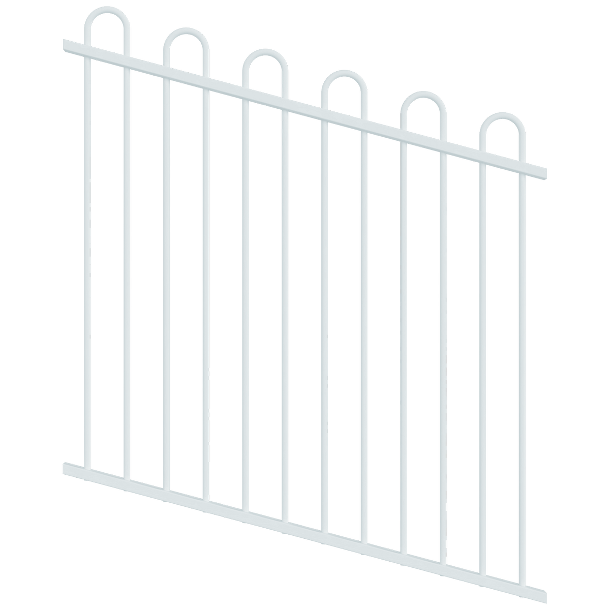 ProtectorAl 0350-1200W x 1200H Pearl White Loop Top Pool Fence Panel ...