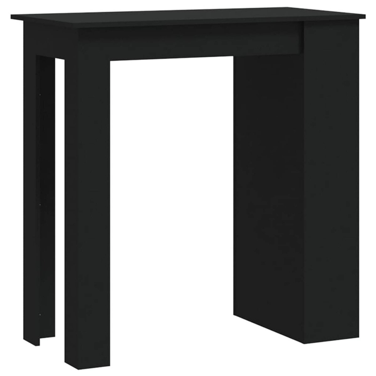 vidaXL Bar Table with Storage Rack Black Bistro Table Desk - Bunnings ...