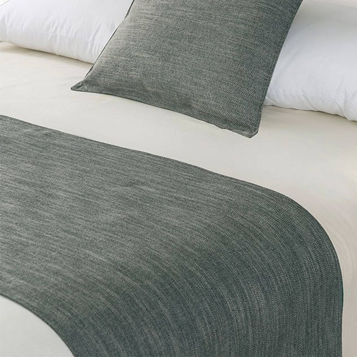 Jason Linen Look Pewter Bed Runner Single/King Single - Bunnings Australia