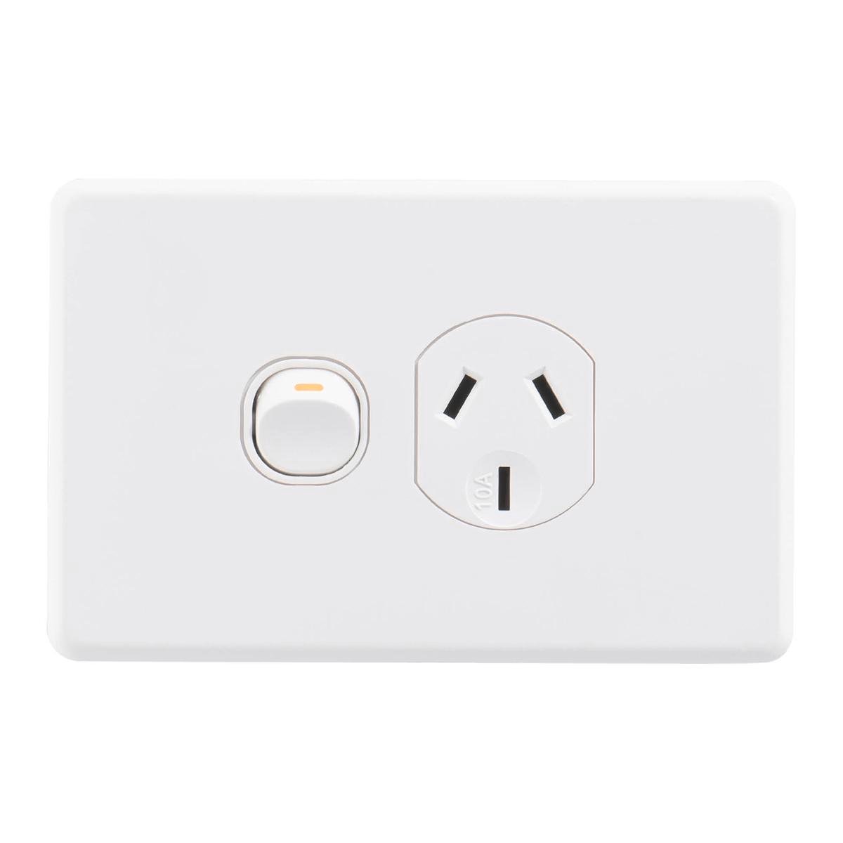 DETA X6 Matte White Single Power Point - Bunnings Australia