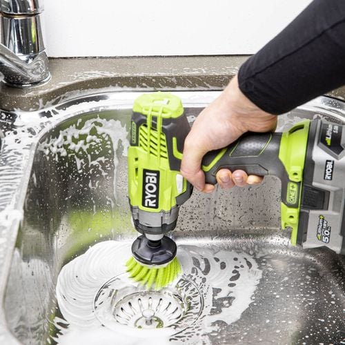 Ryobi 2 Piece Medium Bristle Drill Brush Set - Bunnings Australia