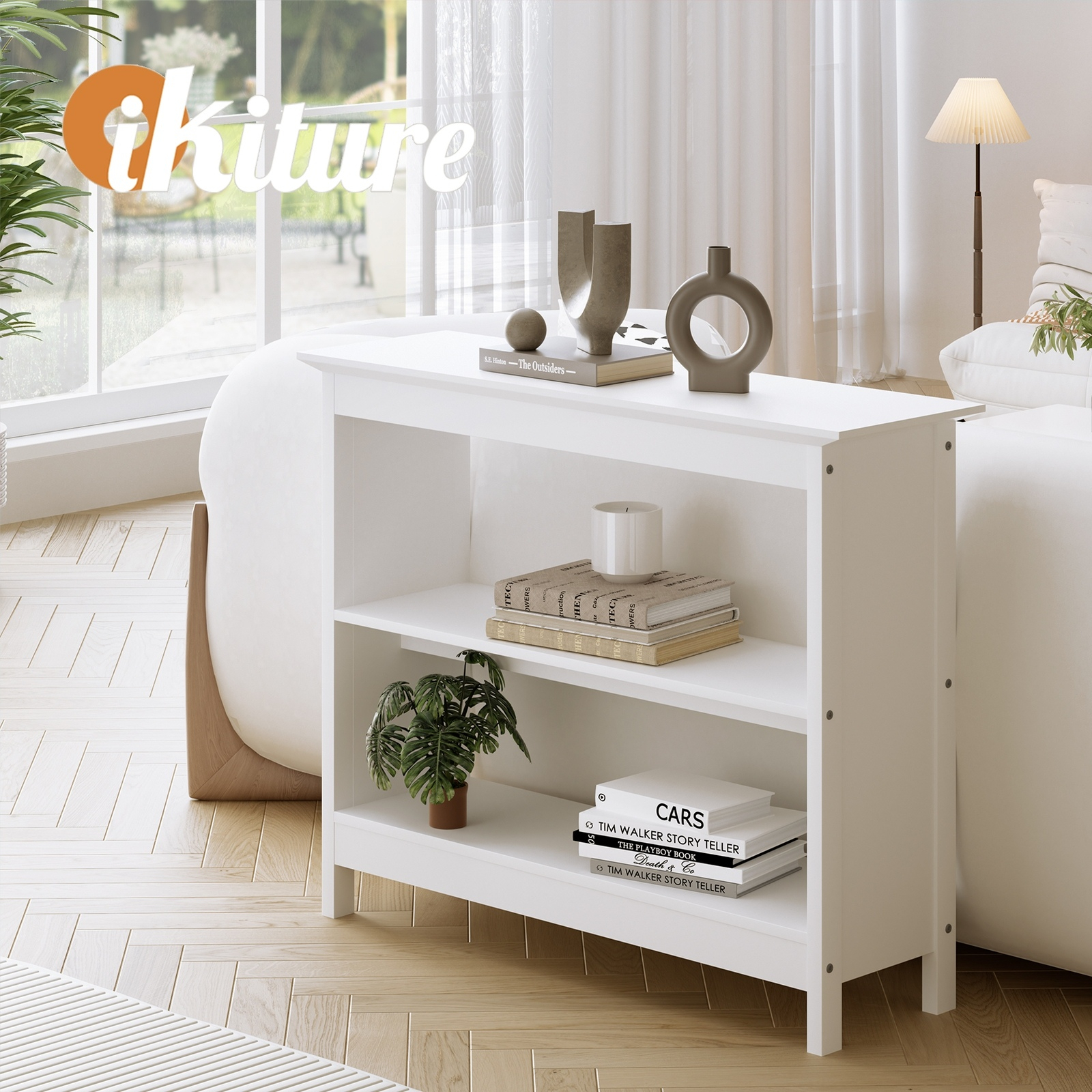 3 tier console table white store