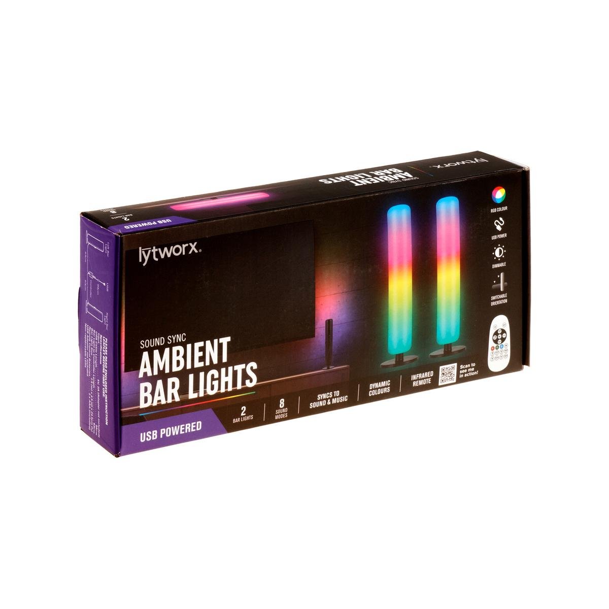 Lytworx USB Sound Sync Ambient Bar Lights - 2 Pack - Bunnings Australia