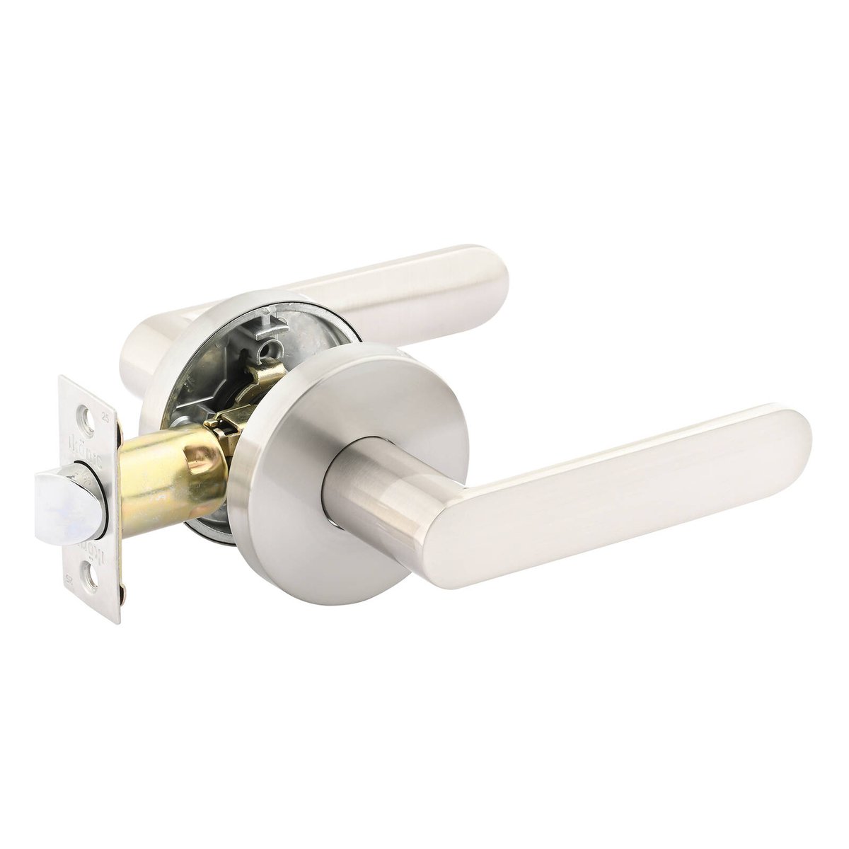 Ikonic Brushed Nickel Sira Passage Lever Set - Bunnings Australia