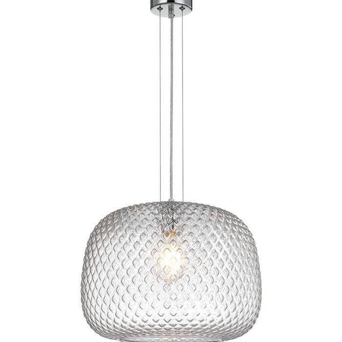 CLA Lighting Labu Interior Dome Glass with Segments Pendant Light Clear ...