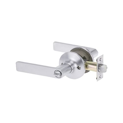 Lockwood Satin Chrome Symmetry Entrance Lever Set - Bunnings Australia