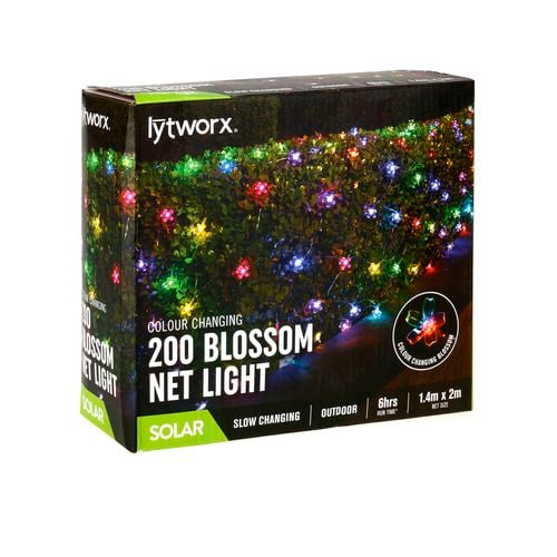 Lytworx Colour Changing Solar Blossom Net Light - 200 Pack - Bunnings ...