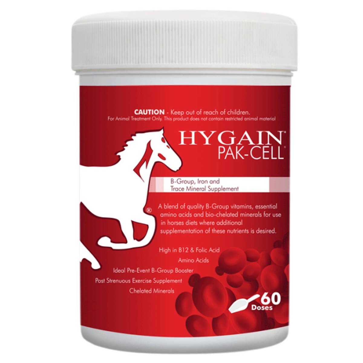Hygain Pak-Cell Horses B Group Iron & Trace Mineral Supplement 1.25kg ...