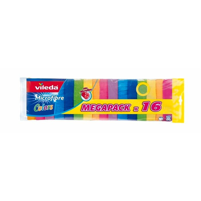 Vileda Multi-Coloured Microfibre Cloths - 16 Pack - Bunnings Australia