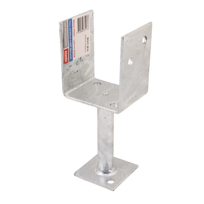 Pryda 130x90mm M10 Full Stirrup Post Anchor - Bunnings Australia