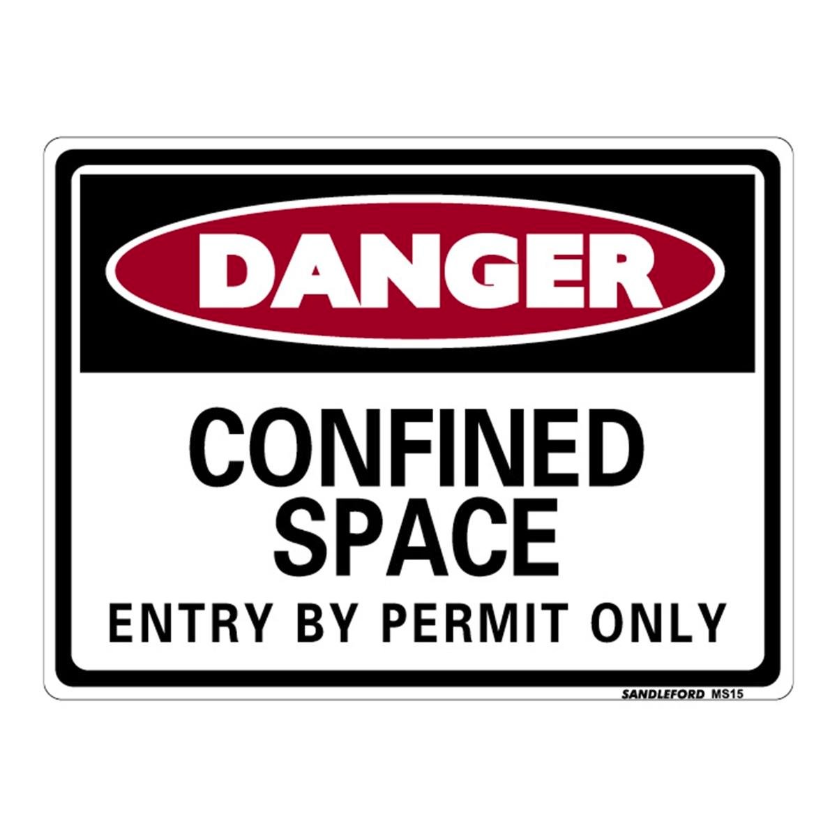 Sandleford 300 x 225mm Confined Space Plastic Sign - Bunnings Australia