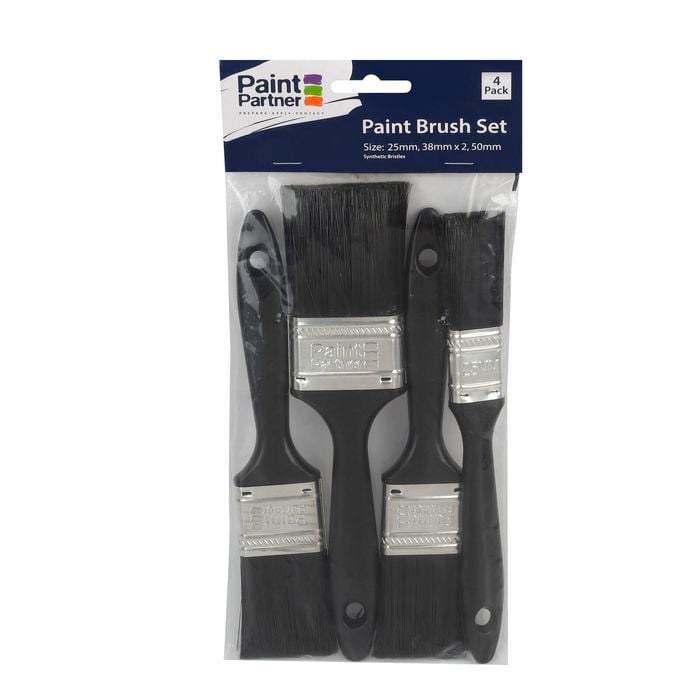 Paint Partner 4 Piece Paint Brush Set - Bunnings Australia