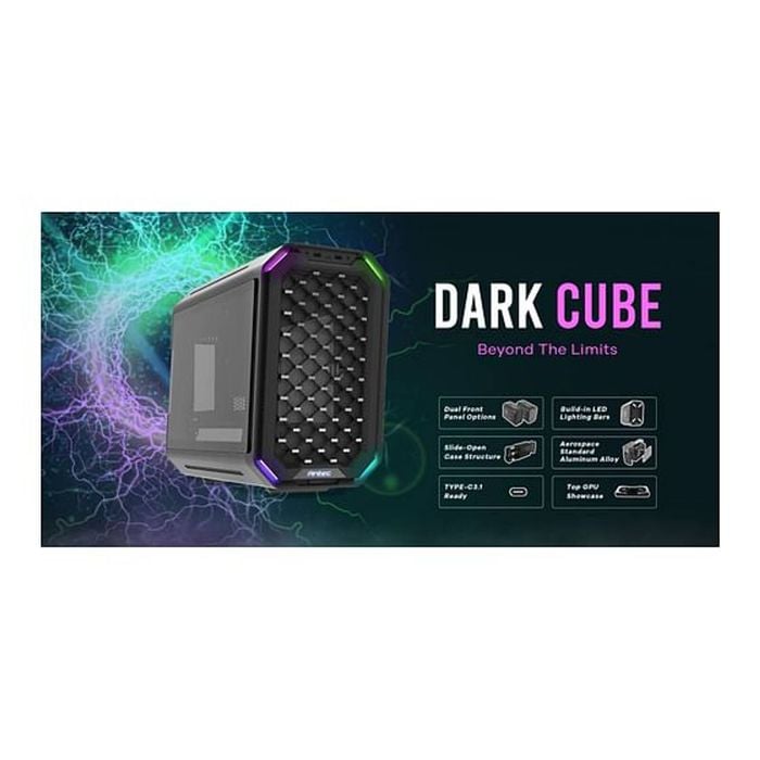 Antec Micro-ATX Aluminium Gaming Computer Case [Dark Cube] - Bunnings ...