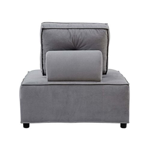 Foret 3pc Armless Seat Modular Extension Lounge Couch Velvet Sofa Light ...