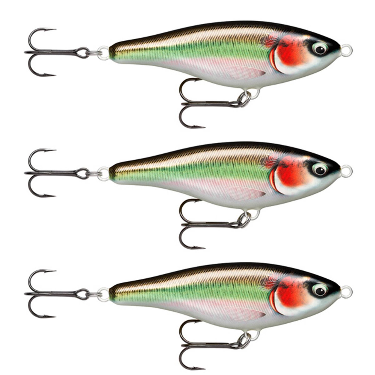 3x Rapala 12cm Twitchin' Rap Slow Sink Glidebait Fishing Lures ...