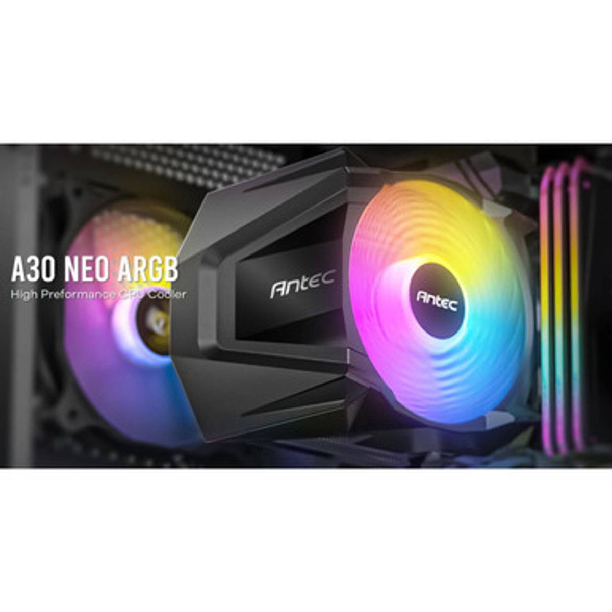 Antec A30 NEO ARGB CPU Air Cooler with 800 - 2000 RPM. 43.82 CFM max ...