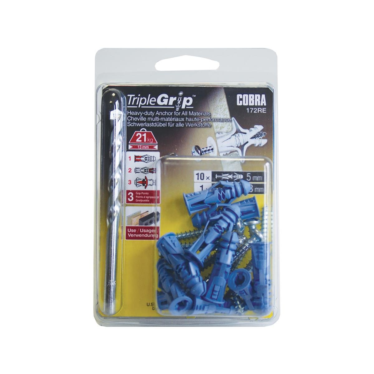Cobra 5.0mm 172RE Triple Grip Anchor Screws - 10 Pack - Bunnings Australia