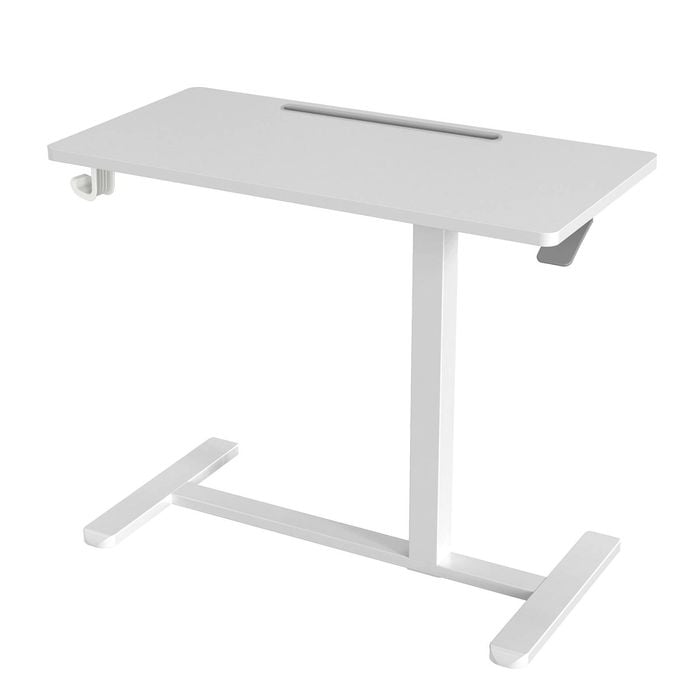 Altus Mobile Standing Desk with Wheels Pneumatic Over Bed Table ...