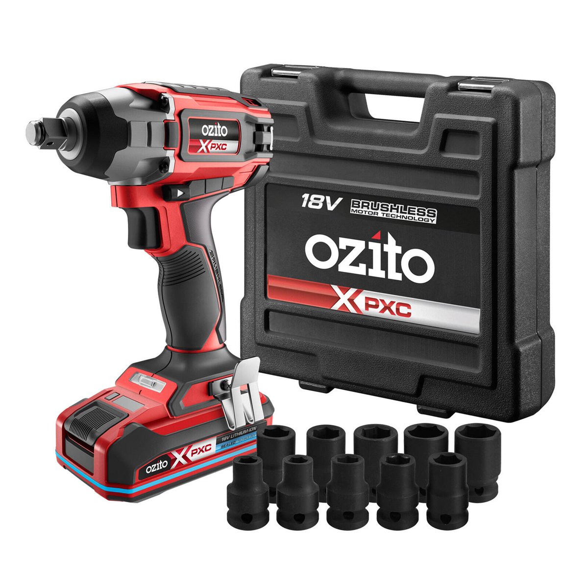 Ozito PXC 18V Brushless 1/2" Impact Wrench Kit PXBWK-2330S - Bunnings ...
