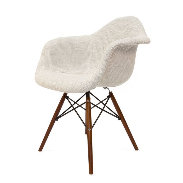 SKDL Replica Eames DAW Eiffel Chair Textured Ivory & Walnut - Bunnings ...