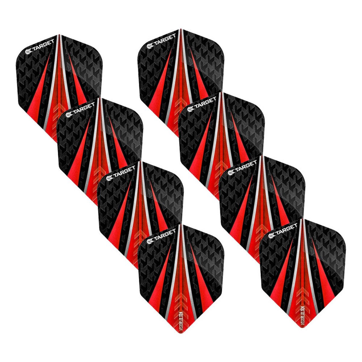 8x 3pc Target Vision Ultra Dart 3-Flights Standard Set - Red - Bunnings ...