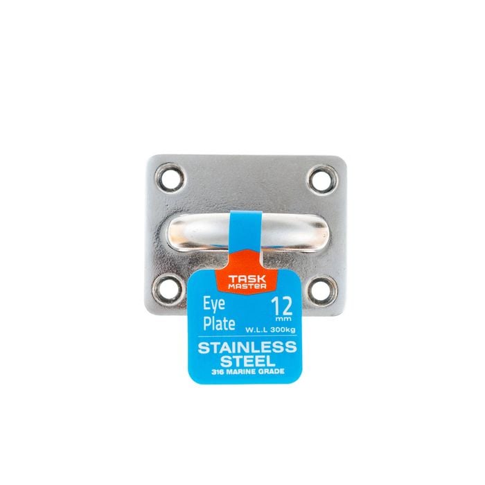 Taskmaster 12mm 316 Stainless Steel Square Eye Plate - Bunnings Australia
