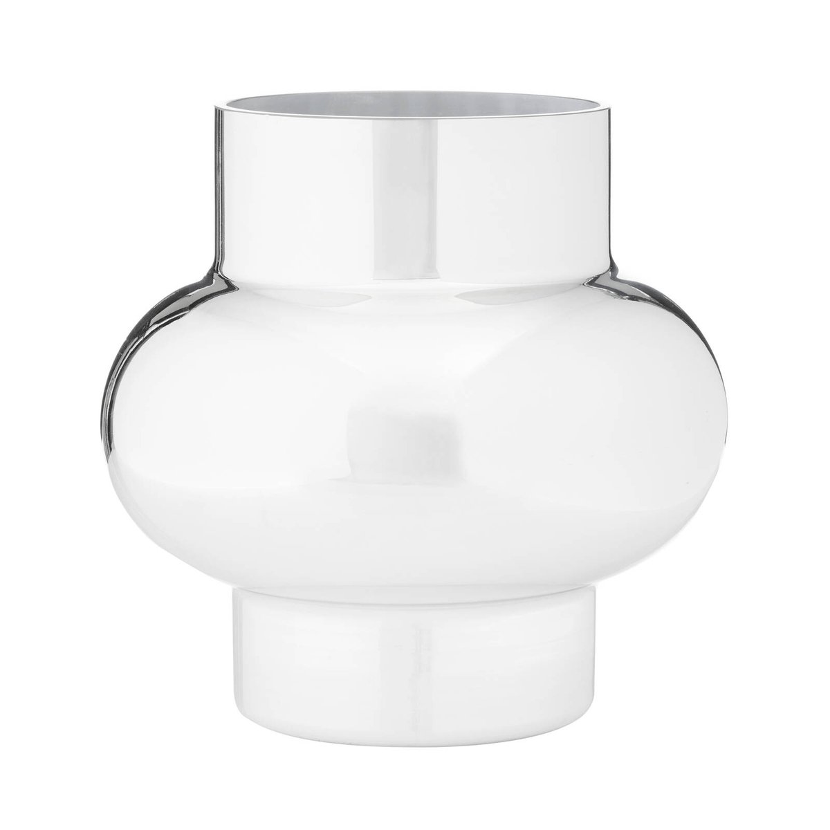 Amalfi Gallium Glass Metallic Vase Large Silver 27x27x27cm - Bunnings ...