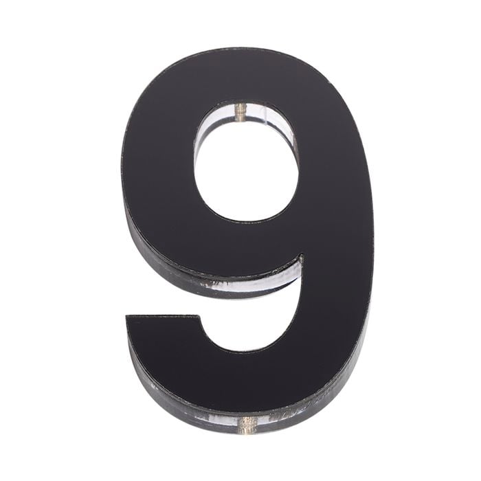 Sandleford 120mm Black Acrylic House Number 9 - Bunnings Australia