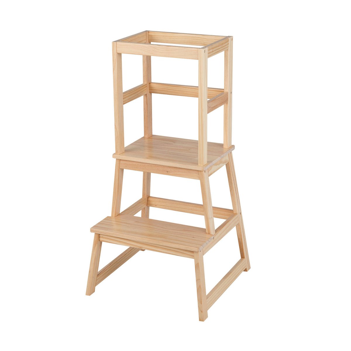 Costway Kids Training Ladder Chair Helper w/Safety Rails Kitchen ...