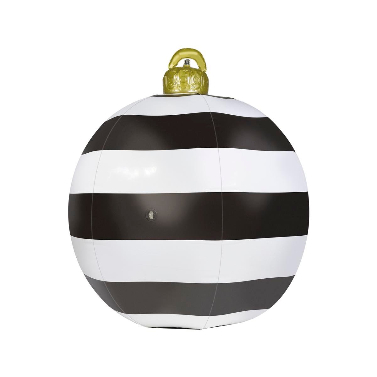 Arlec 80cm Black & White Inflatable PVC Bauble - Bunnings Australia