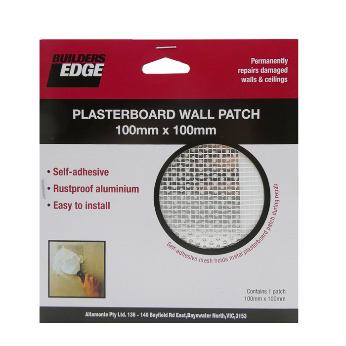 Builders Edge 100 x 100mm Plasterboard Wall Patch - Bunnings Australia