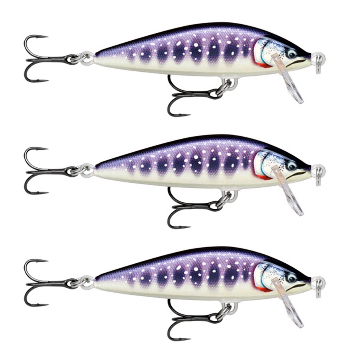 3x Rapala 7.5cm Countdown Sink Hardbody Balsa Fishing Lures - Gilded Iwana - Bunnings Australia