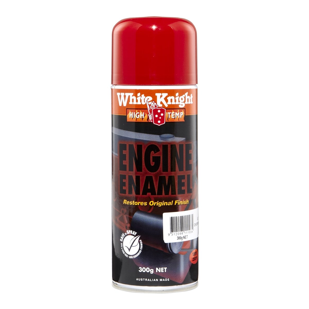 White Knight 300g Cherry Red High Temp Engine Enamel Spray Paint ...
