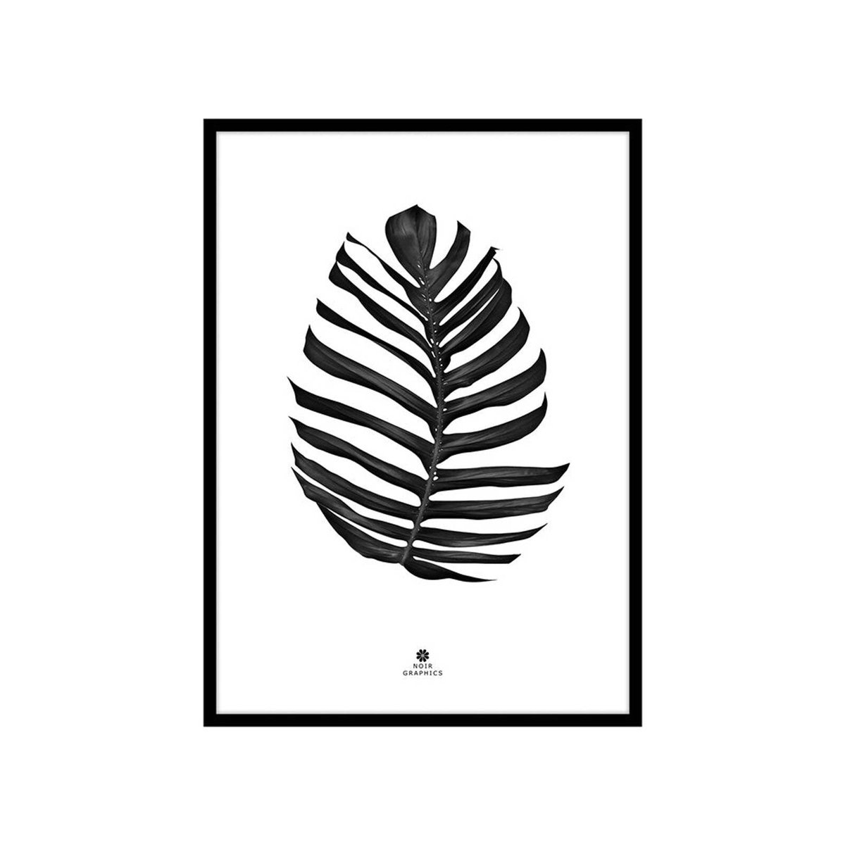 Modern Furniture Large Jungle Leaf Print in Black Frame - Bunnings ...