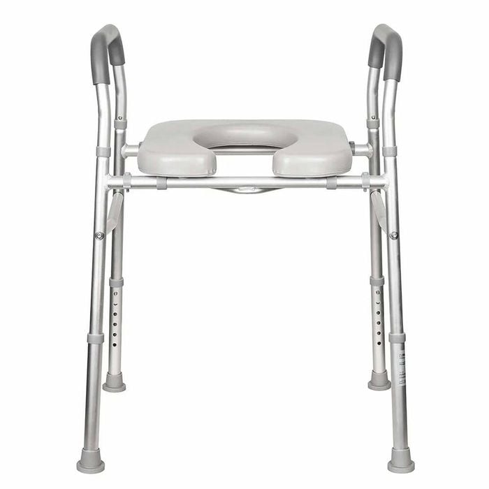 Over Toilet Aid With Cushioned Soft Seat - Adjustable Height & Sturdy ...