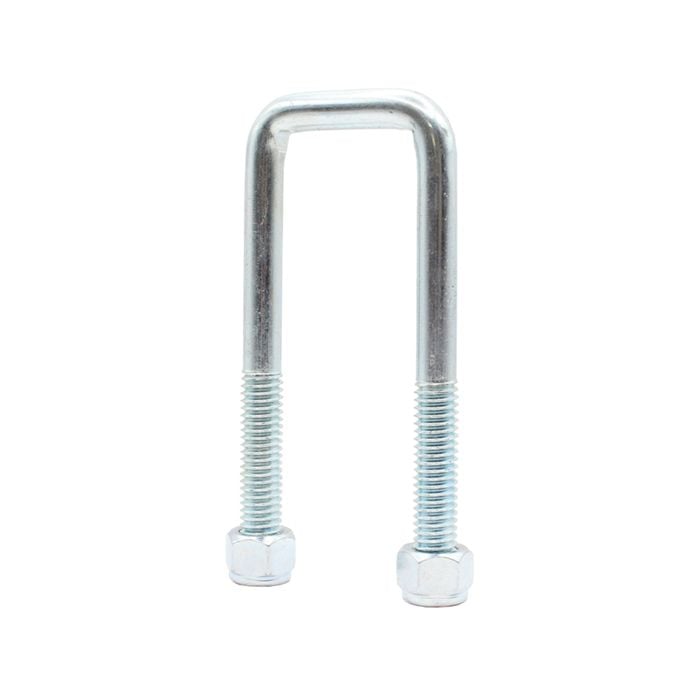 Sunrise U-Bolts with Nyloc Nut 1/2" Zinc - 40mm Square, 125mm ...