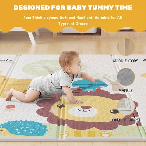 Advwin Foldable Baby Play Mat Giraffe Pattern Reversible Waterproof ...