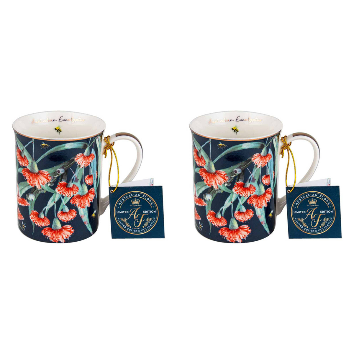 2PK Australian Flora Eucalyptus 360ml Coffee Mug New Bone China ...