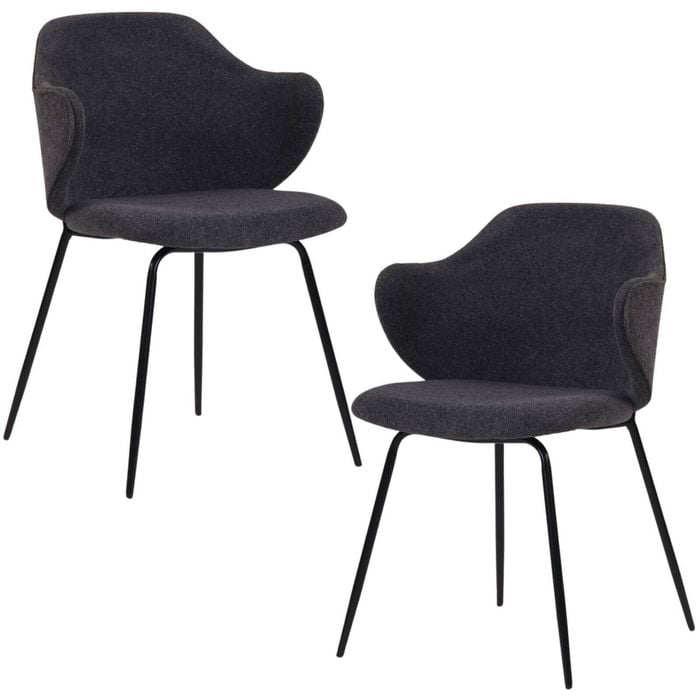Set of 2 Dining Chairs in Graphite - Bunnings Australia