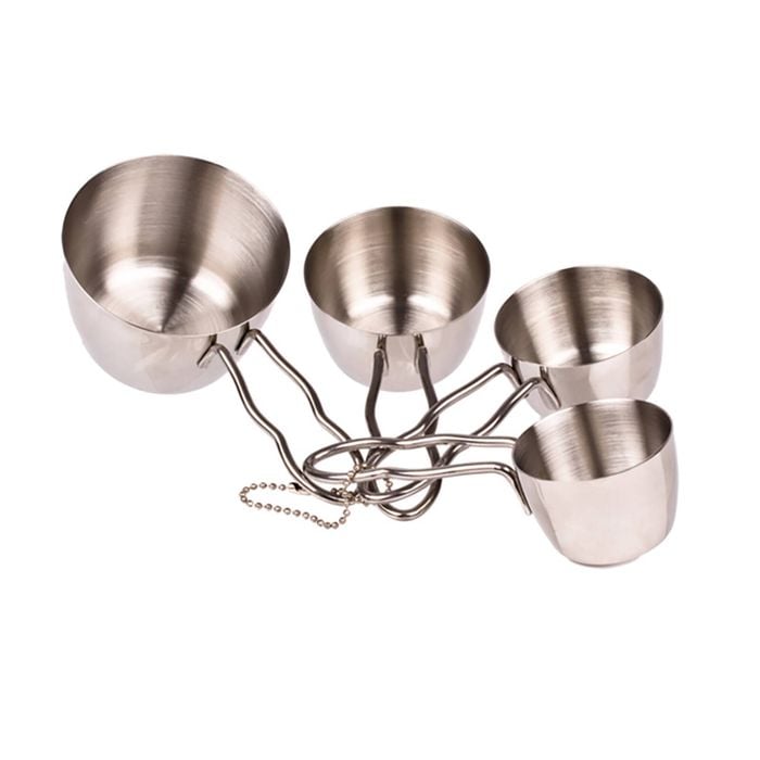 4pc Appetito Stainless Steel Measure Cups W/ Wire Handles - Bunnings ...