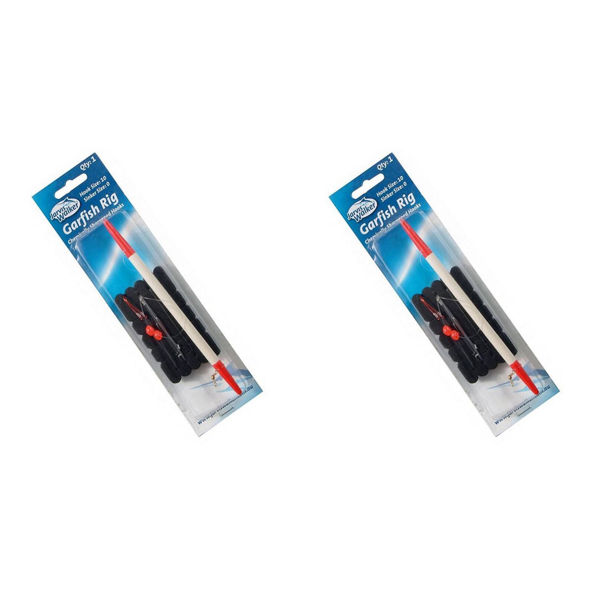 2x Jarvis Walker Garfish Rig With Chemically Sharpened Hooks & Beads ...