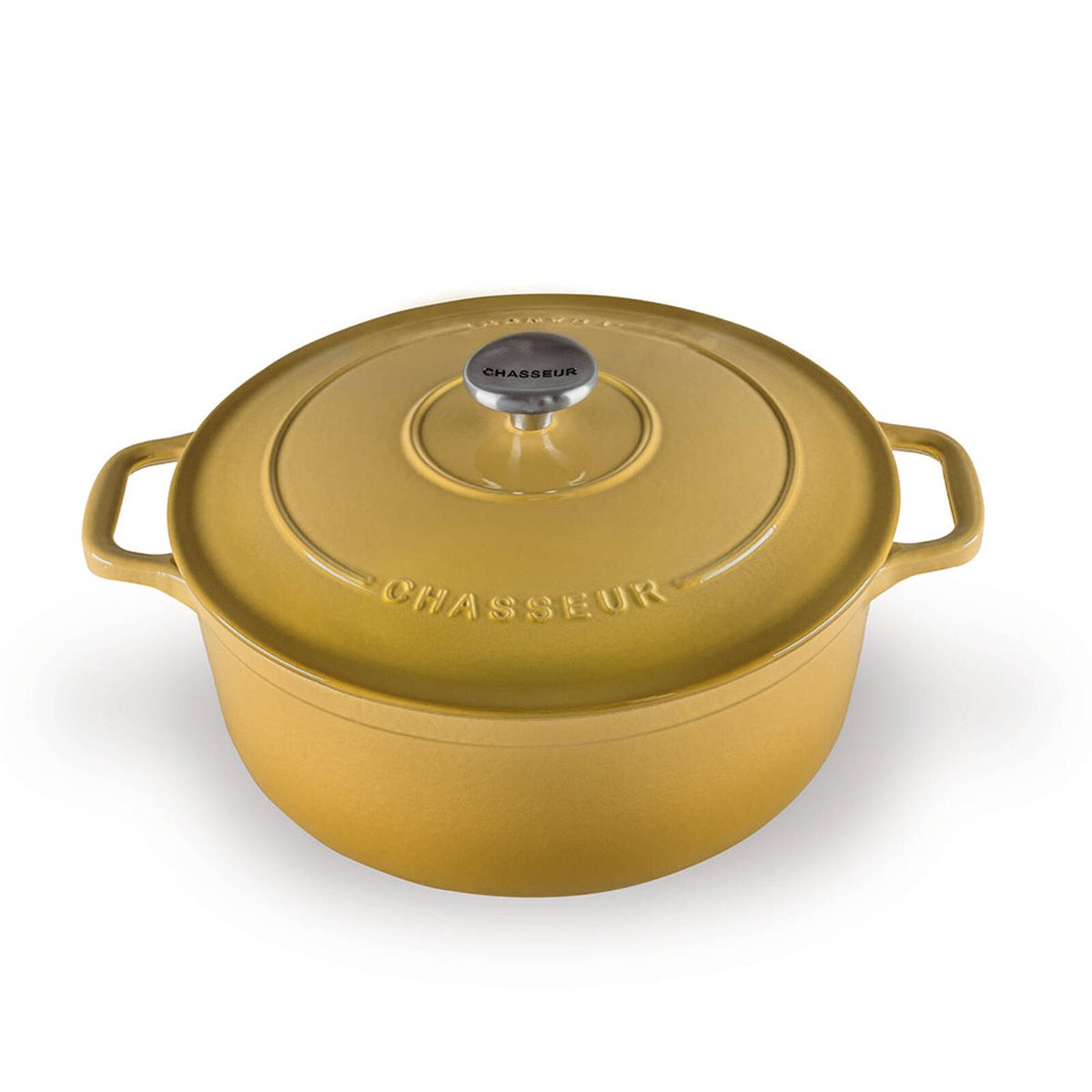 Chasseur Round French Oven 24cm 4L - Mustard - Bunnings Australia