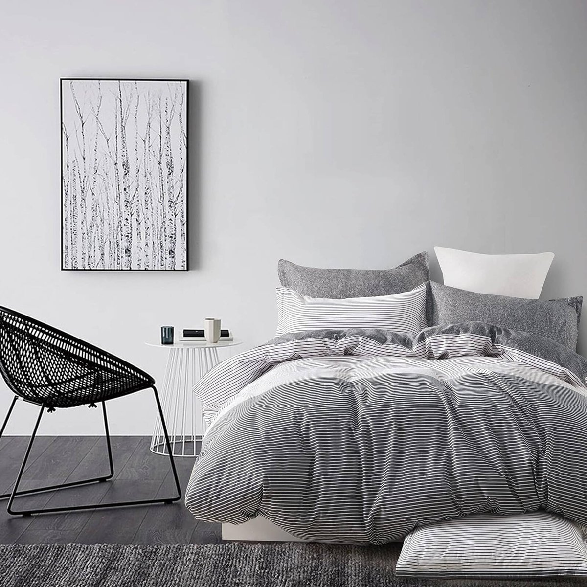 Gioia Casa 100% Cotton Gerry Reversible Printed Quilt Cover Set - Queen ...