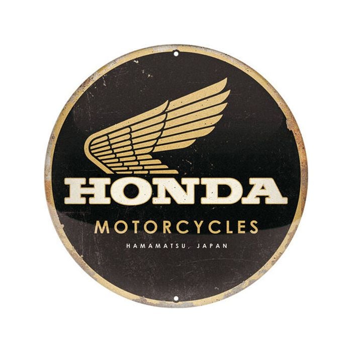 Nostalgic-Art Round Honda Motorcycles Metal Decorative Sign 35x35x0.5cm ...