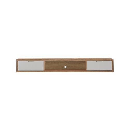 Criterion 2000mm Oak/white Wall Mount Entertainment Unit, Tv Cabinet ...