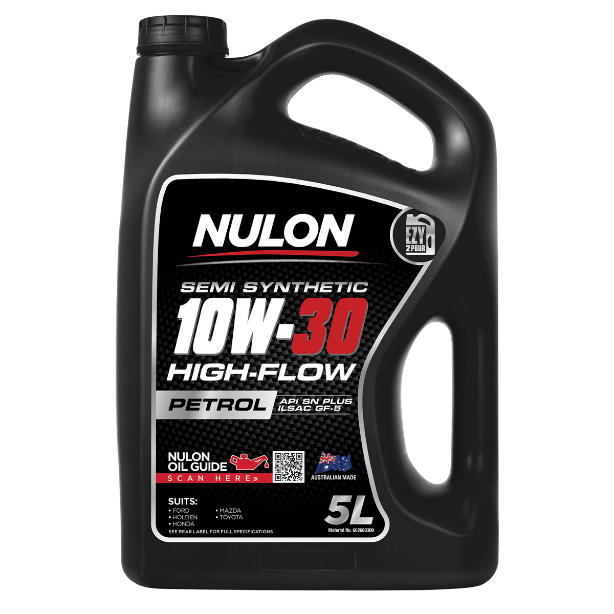 Nulon 5L Semi Synthetic 10W-30 High-Flow Engine Oil - Bunnings Australia