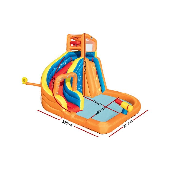 Bestway 3.65x3.2m Kids Pool Slide Inflatable Water Park Jumping Castle ...