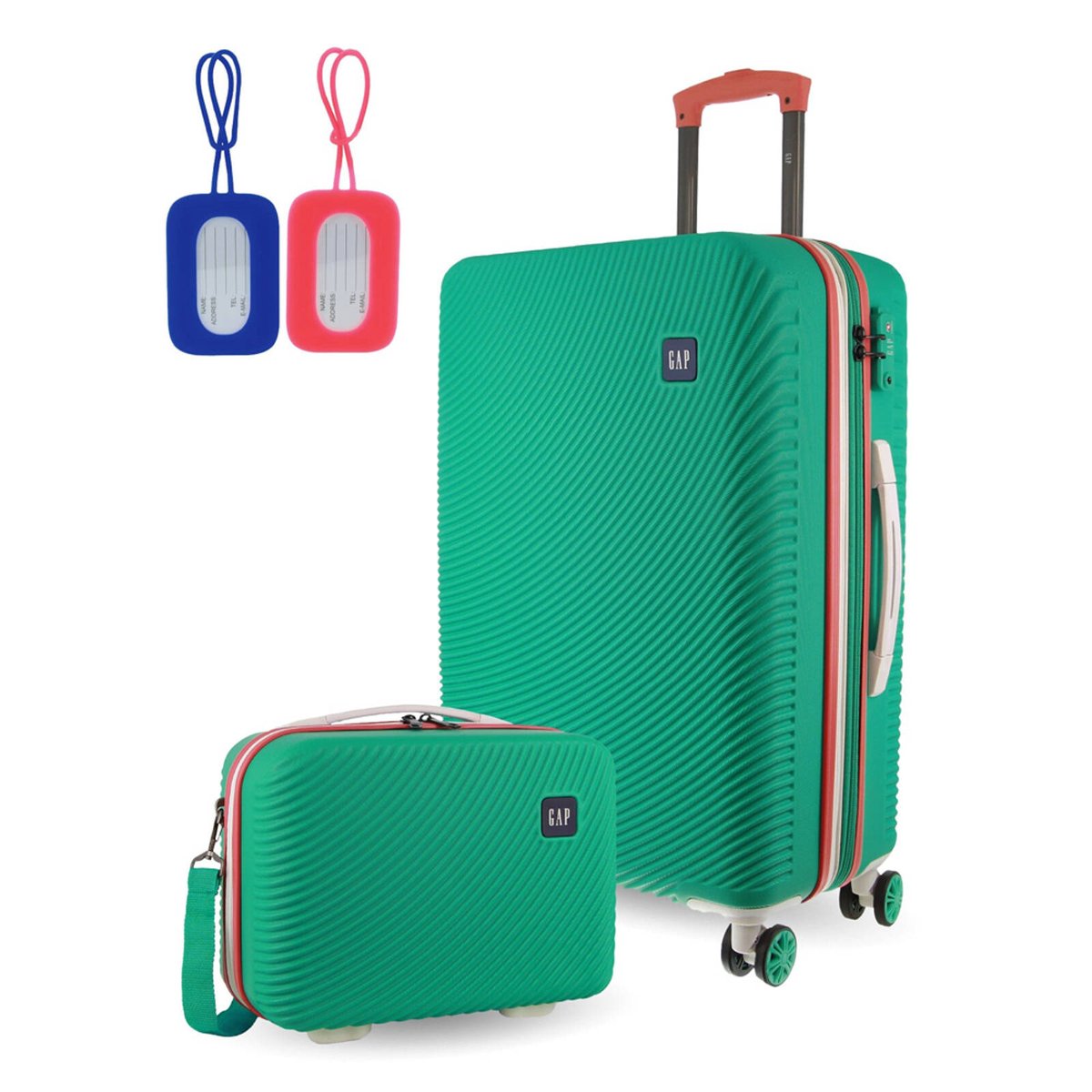 GAP Medium Hard-Shell Luggage & Mini Beauty Travel Case Set w/ Tag ...