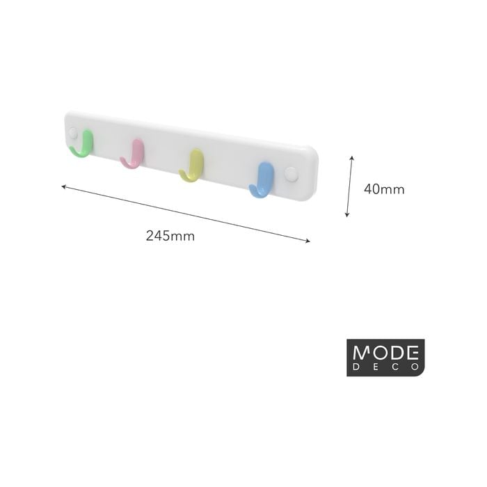 MODE 4 Pastel Hooks On White Board Key Rack - Bunnings Australia
